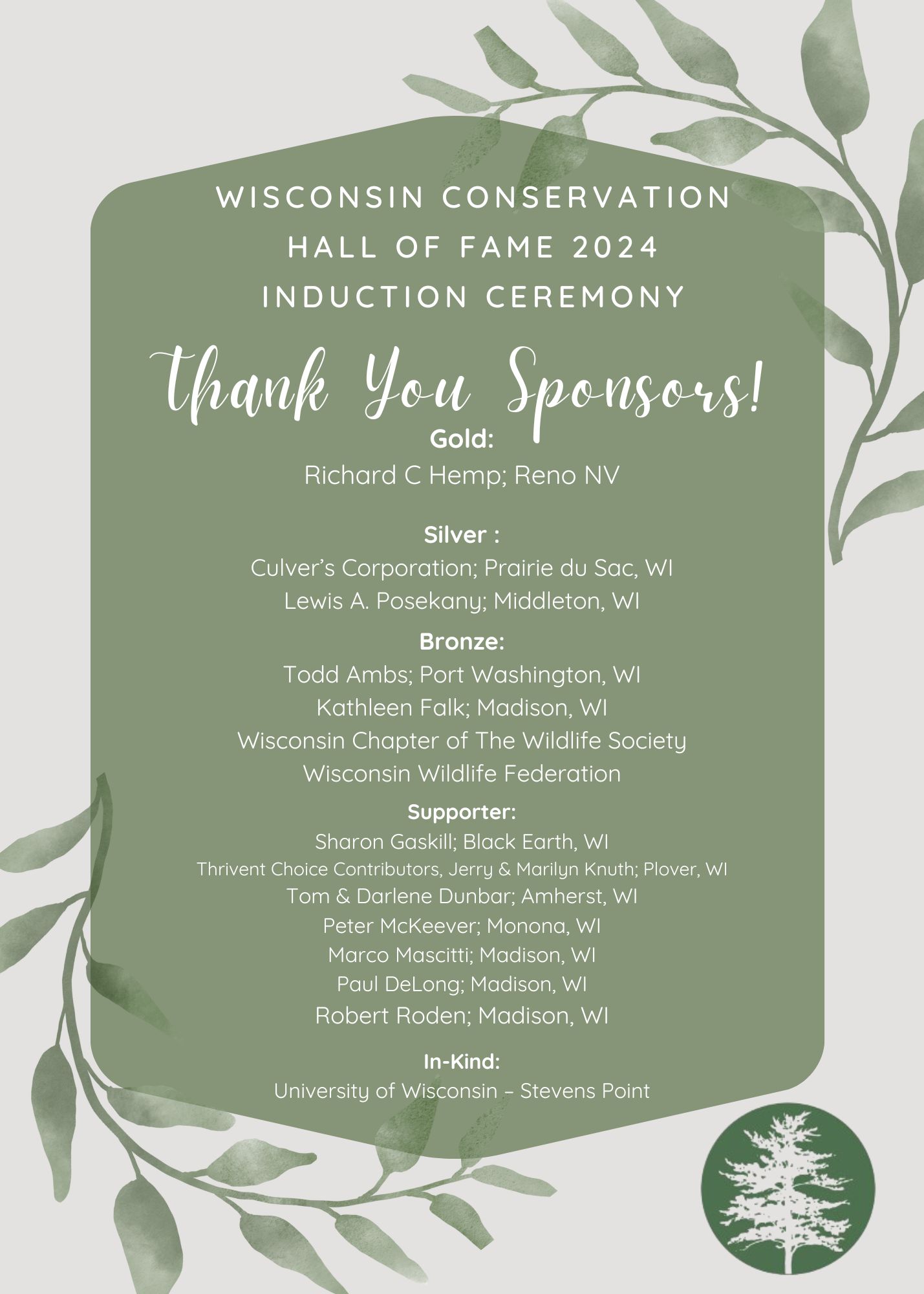 2024 Induction Events | Wisconsin Conservation Hall of Fame